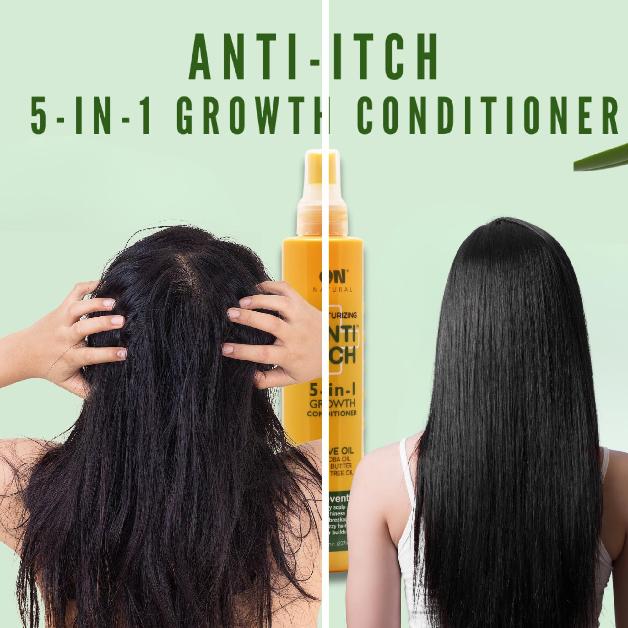 Rosponse On Orgainc Natural 5-in-1 Itching Free Growth Conditioner with Olive Oil 8oz