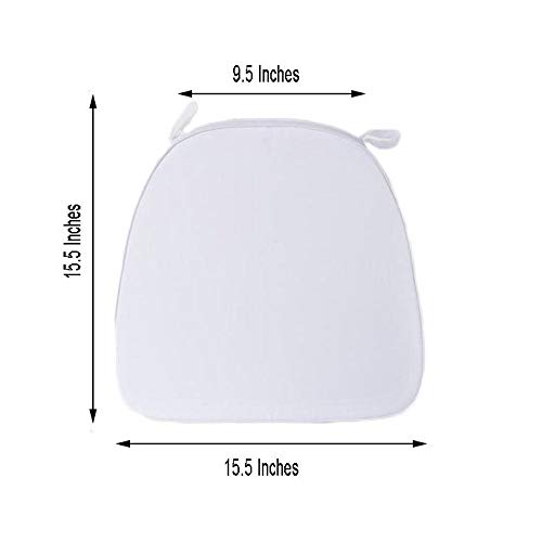 BalsaCircle White Cushion for Chiavari Chairs - Wedding Party Event Furniture Reception Dinner Catering Ceremony Decorations
