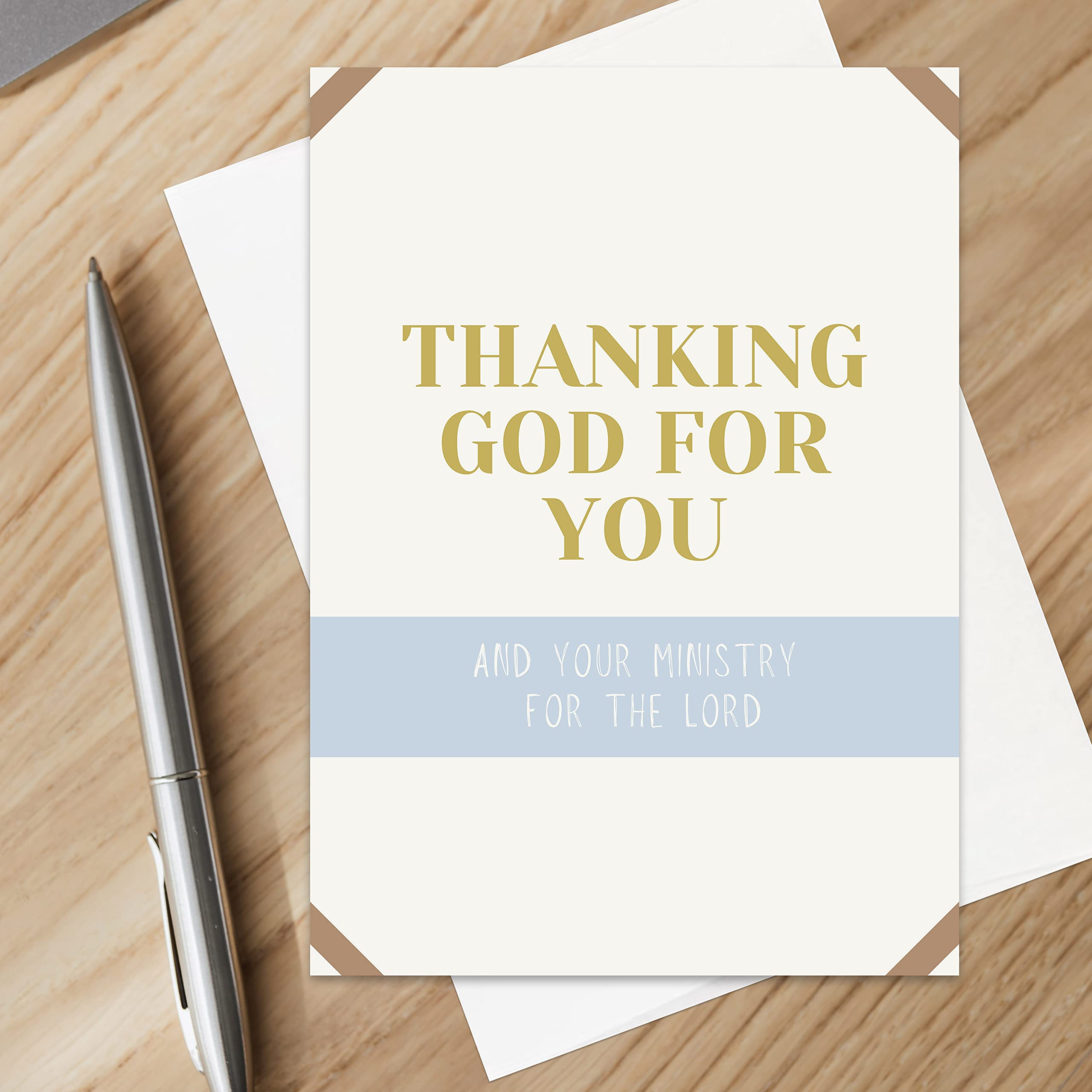 Simply Uncaged Christian Gifts Ministry Appreciation Card (Single Card, 5 x 7 inches, White Envelope Included)