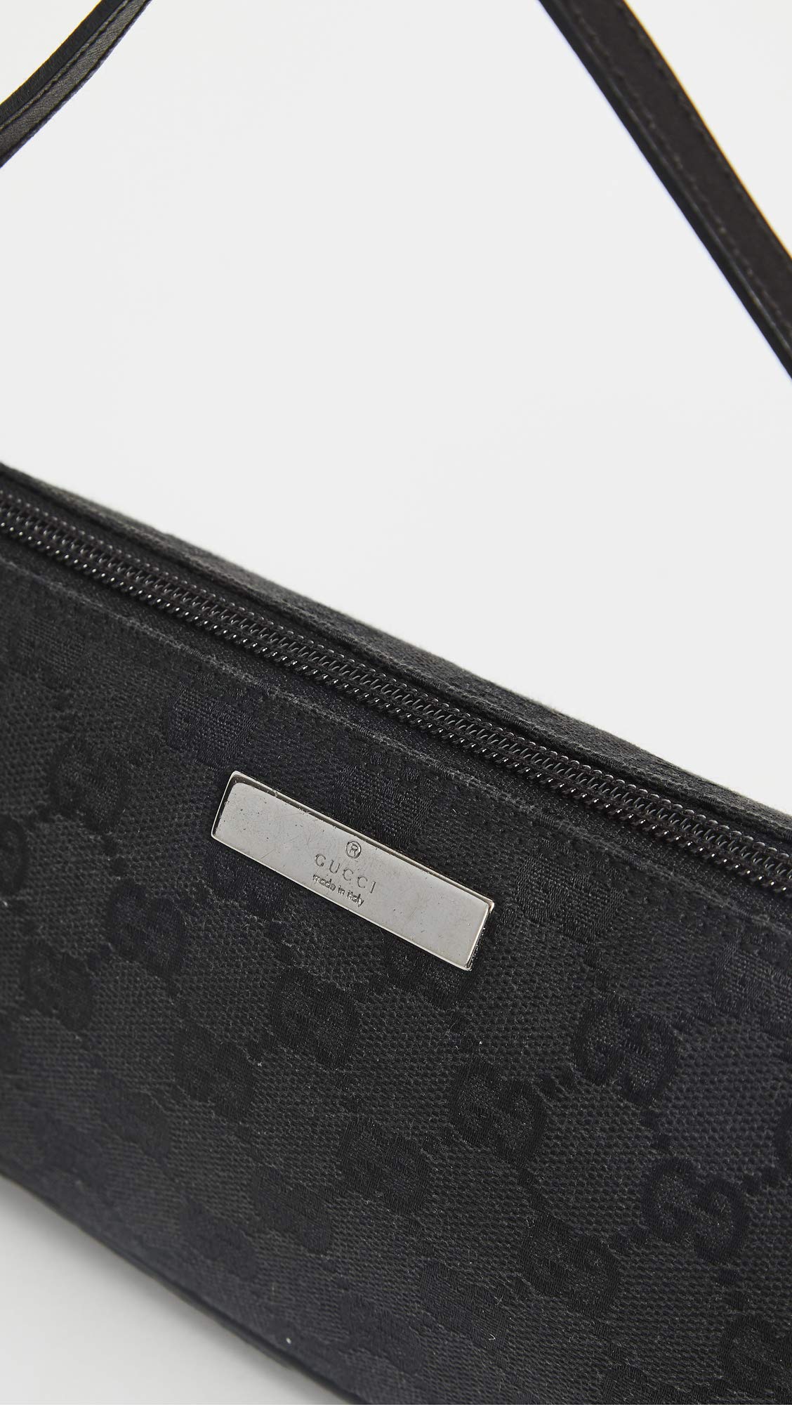 Gucci Women's Pre-Loved Boat Pochette, Gg Canvas, Black, One Size