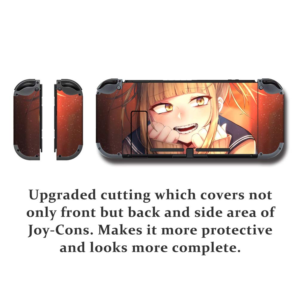 GilGames Cover Decals for Nintendo Switch, Vinyl Stickers Protector Wrap Full Set Skin Protective Faceplate Console Dock