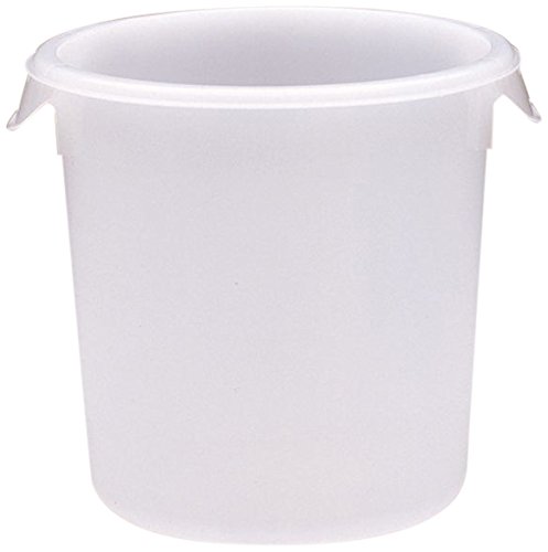 Rubbermaid Commercial Products Round Storage Container, 8-Court Capacity, High Temperature Range Food Organization for Wet/Dry Food in Kitchen/Restaurants/Cafeteria, Pack of 12