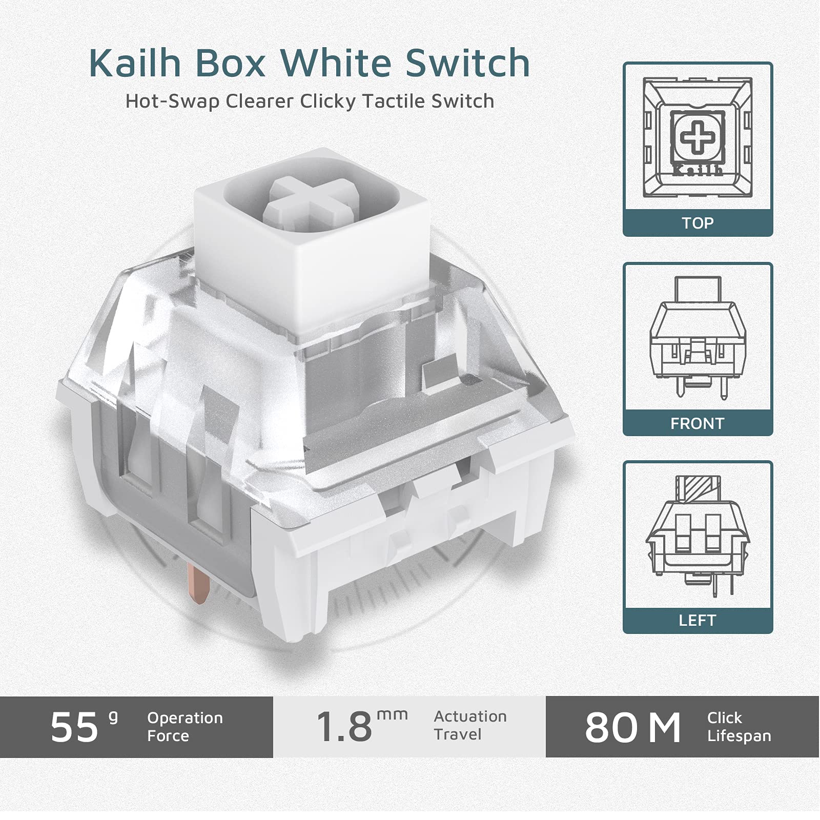 FL ESPORTS F12 65% Three-Mode Wireless Mechanical Keyboard, 68 Keys RGB BT 5.0/2.4Ghz Gaming Keyboard w/Light Tactile Kailh Box White Switch, PBT Keycaps, Durable Durable Battery