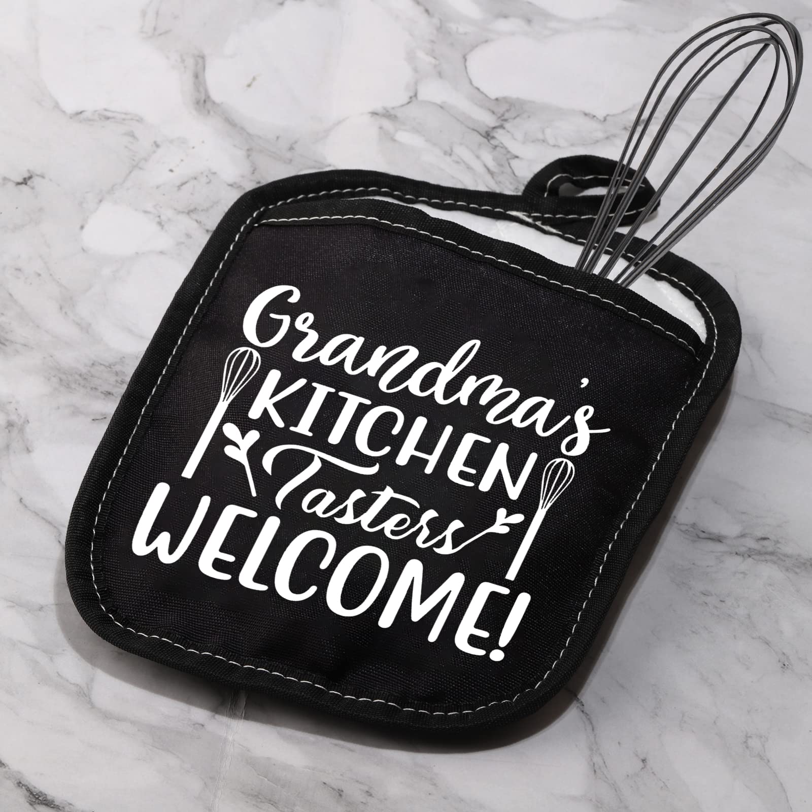 Best Grandma Gift Grandma Pot Holders Grandma's Kitchen Tasters Welcome Potholders (Grandma's Kitchen)