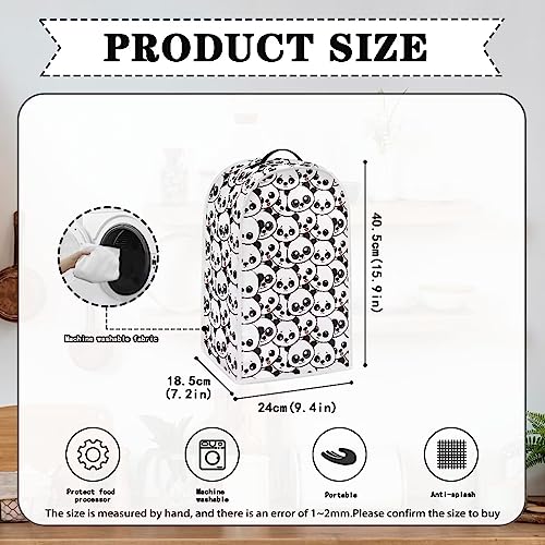 chaqlin Blender Covers, Small Appliance Covers, Kitchen Decorative, Machine Washable Food Processor Dust Cover, Cute Panda Print