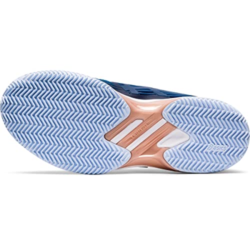 ASICS Women's Solution Speed FlyteFoam Clay Tennis Shoes, 6.5, Peacoat/Rose Gold