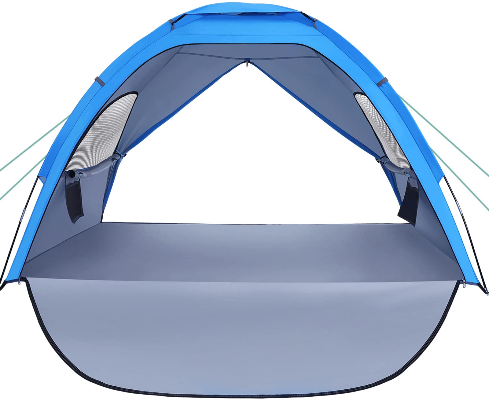 Beach Tent Sun Shade Shelter: 3-4 Person Large Anti-UV Windproof Portable Lightweight Tent Canopy Cabana with Extendable Floor Outdoor
