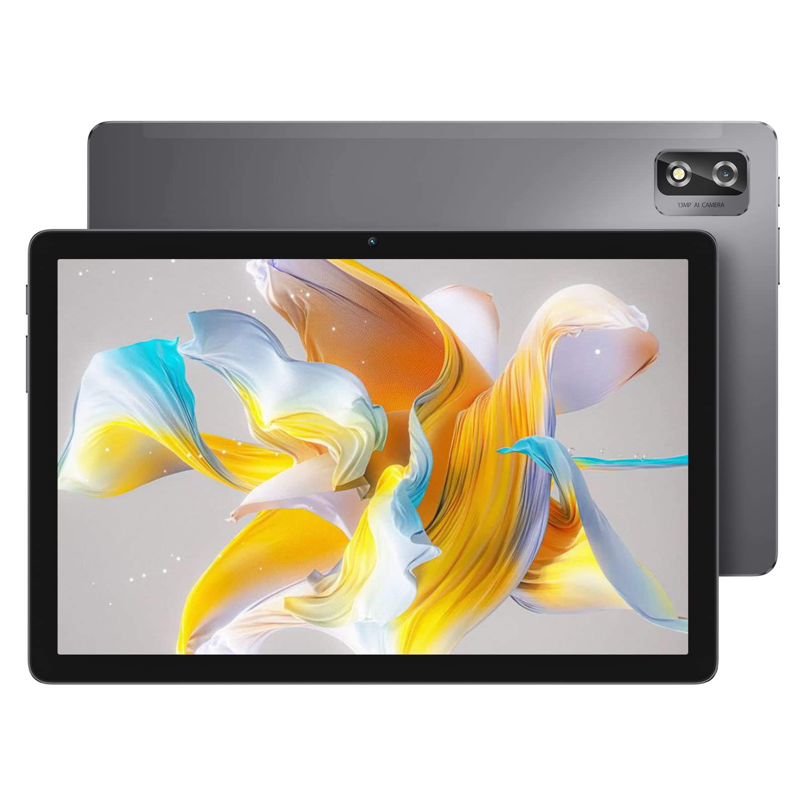 Blackview Android Tablet 10 inch Tablet Android 11 7GB+64GB 6580mAh Large Battery 13MP Rear Camera 5G Wi-Fi Bluetooth(Gray)