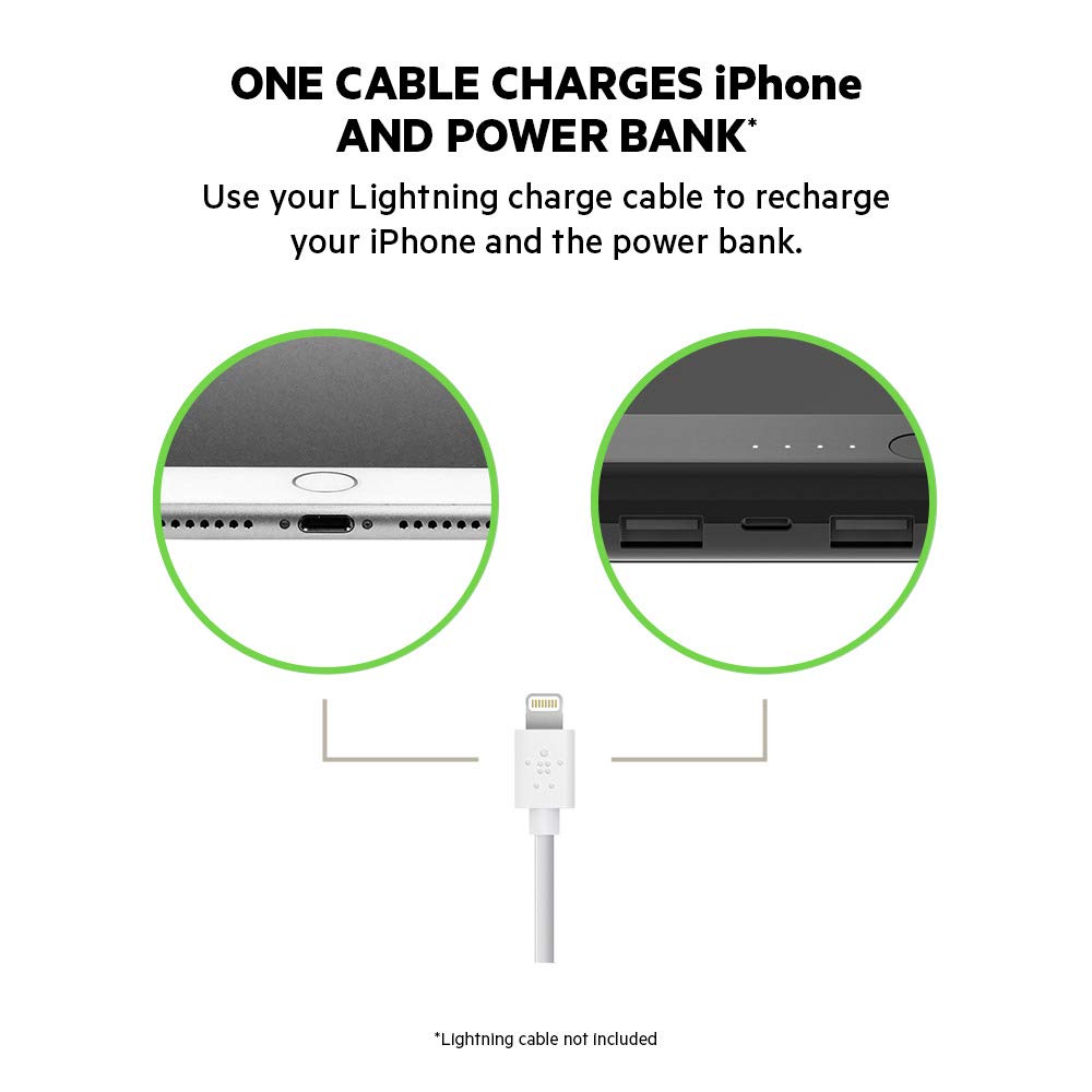 Belkin Boost Charge Power Bank 10K with Lightning Connector.