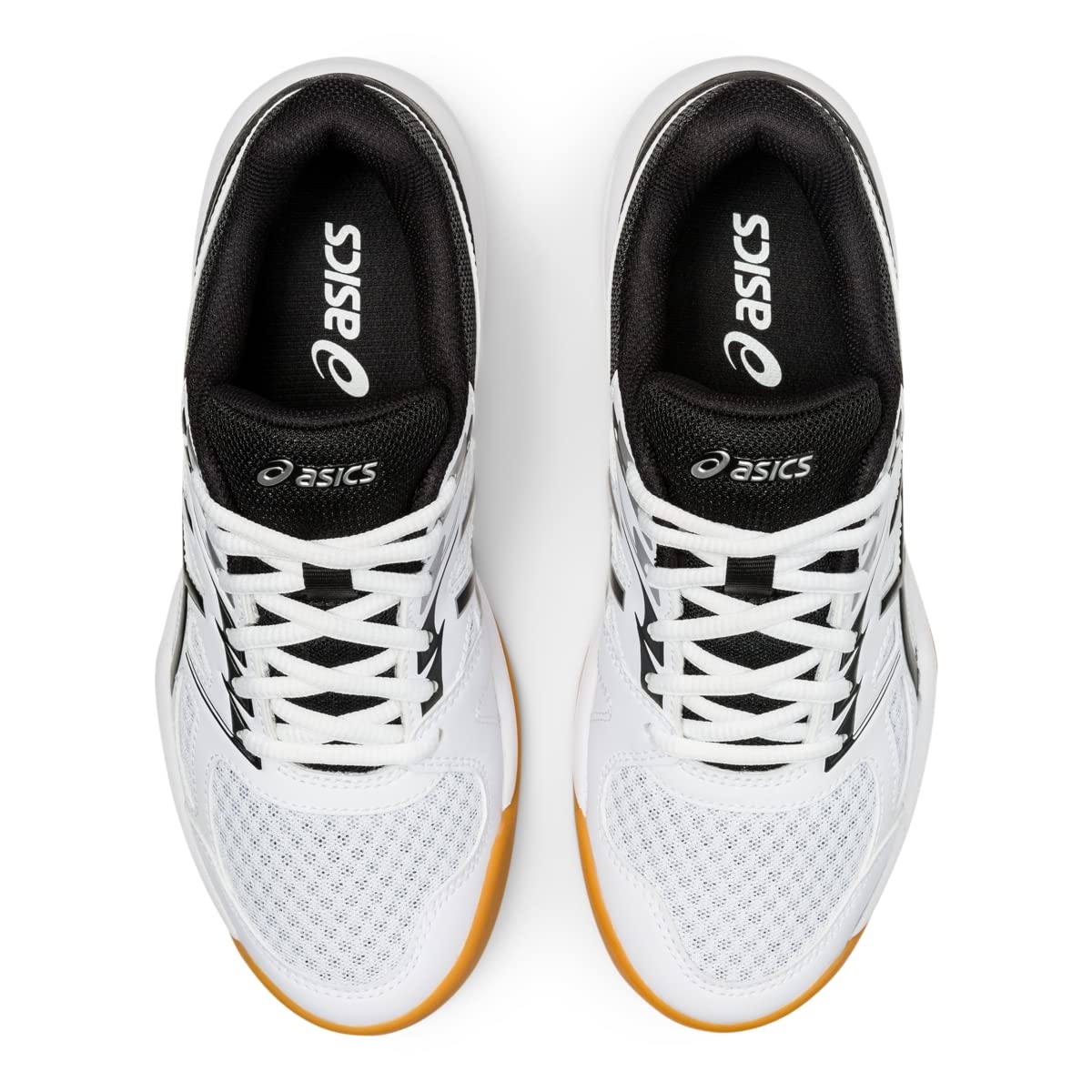 ASICS Women's Upcourt 4 Volleyball Shoes, 9, White/Black
