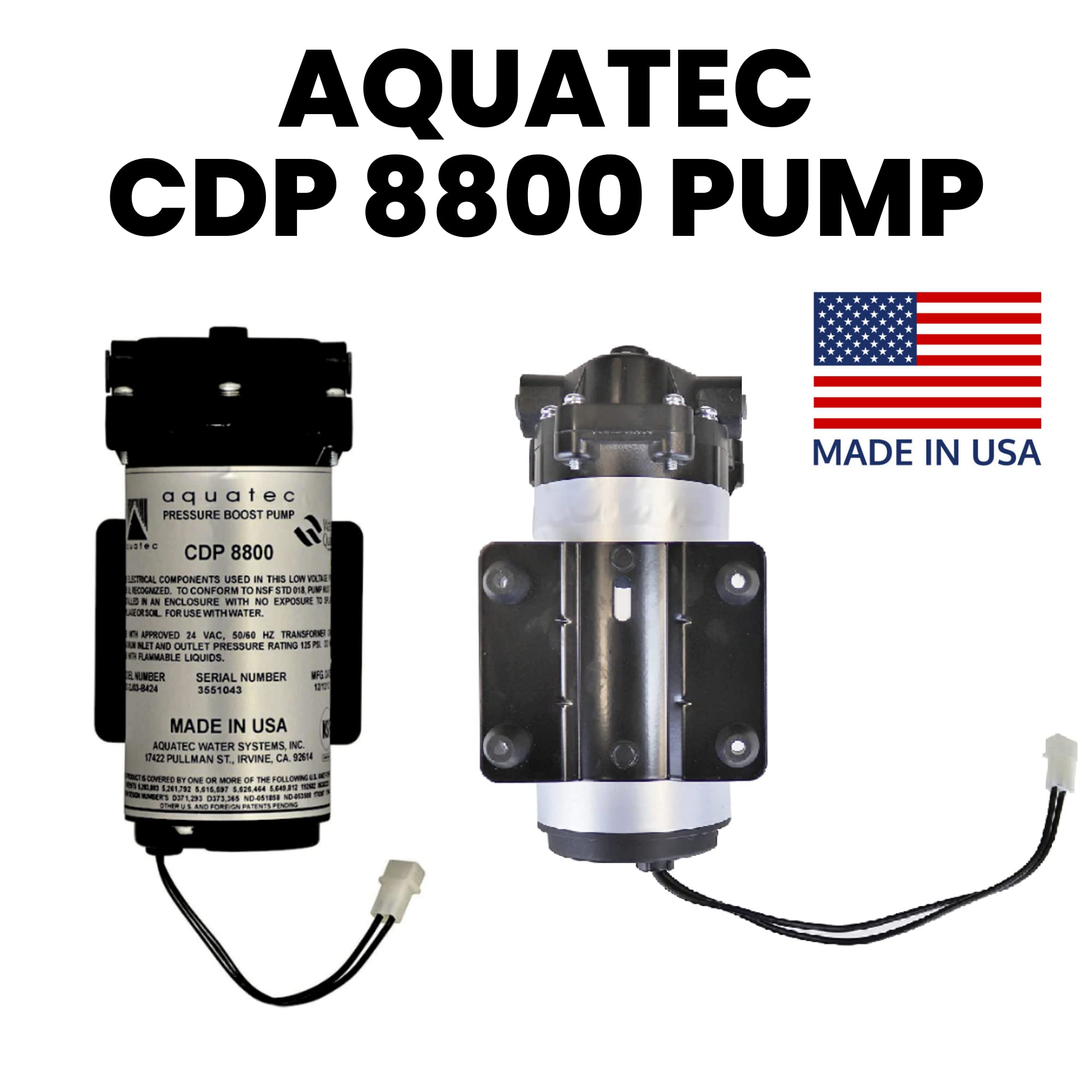 AquaTec 8800 Pump & Chrome RO Faucet