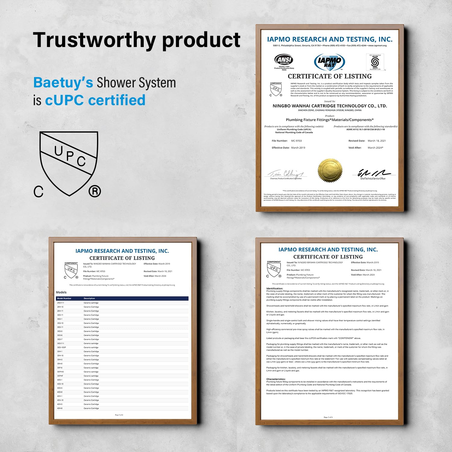 Baetuy 12 Inch Shower Faucet Set, Rainfall Shower System with High Pressure Handheld and Square Fixed Shower Head,Spray Wall Mounted Shower Fixtures