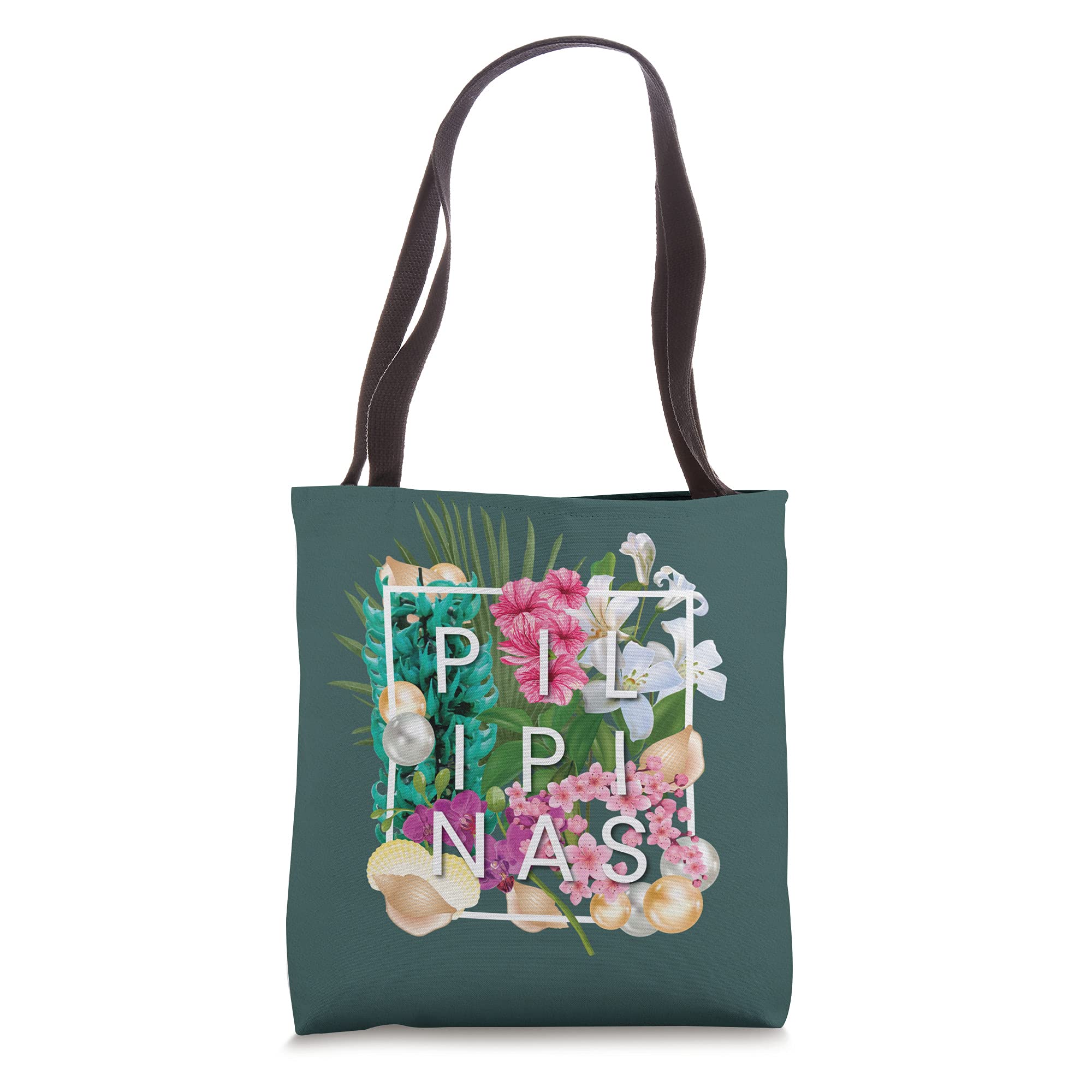 Flowers of Philippines, Pilipinas Word Art - Filipino Pride Tote Bag