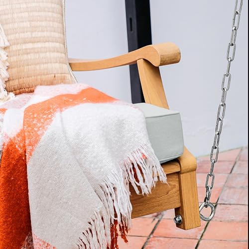 Cambridge Casual Robin Teak Wood Outdoor Swing Daybed Oyster Cushion