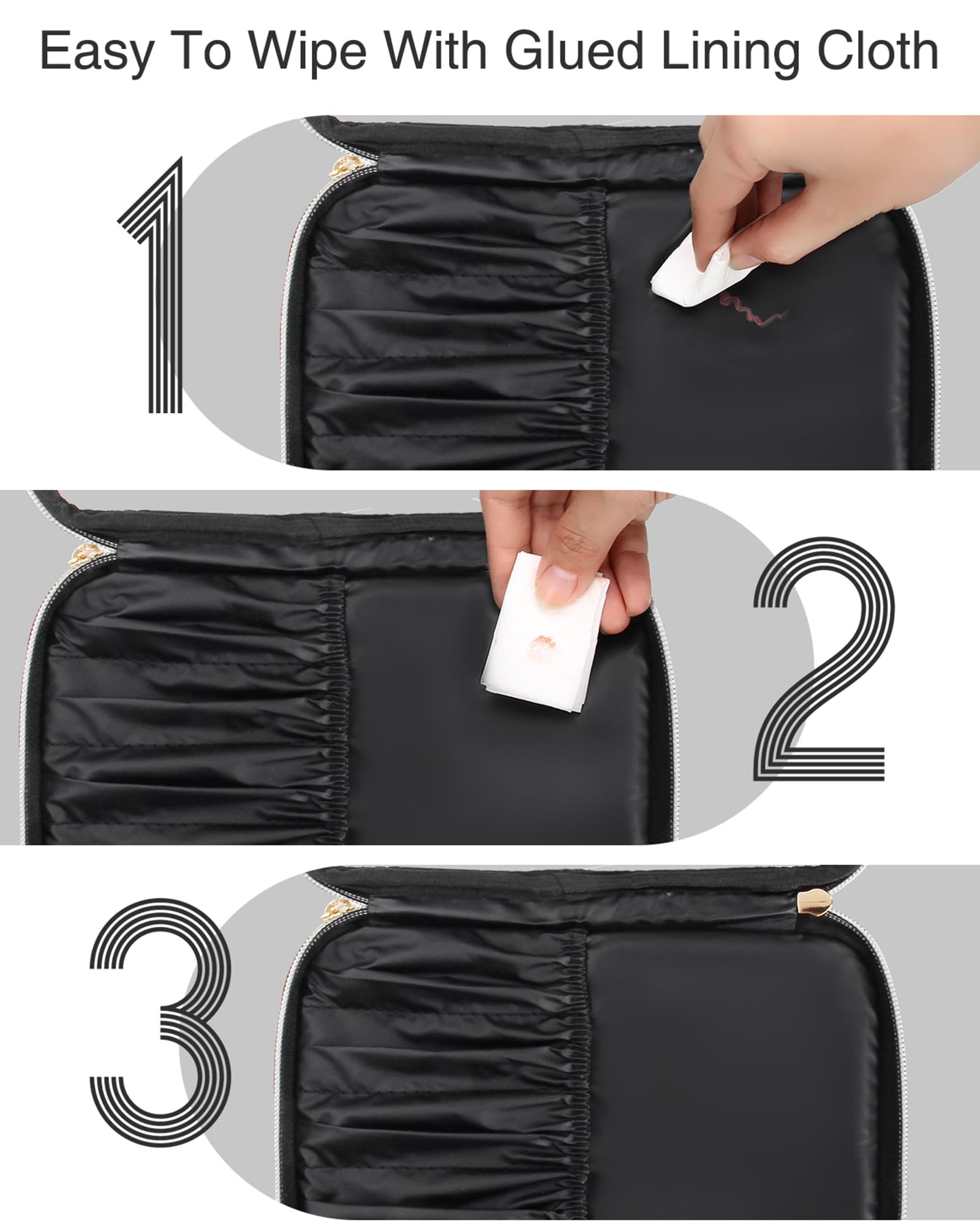Relavel Travel Makeup Bag, Clear Makeup Organizer Bag Portable Cosmetic Bag, Cute Transparent Makeup Case For Women with Accessories