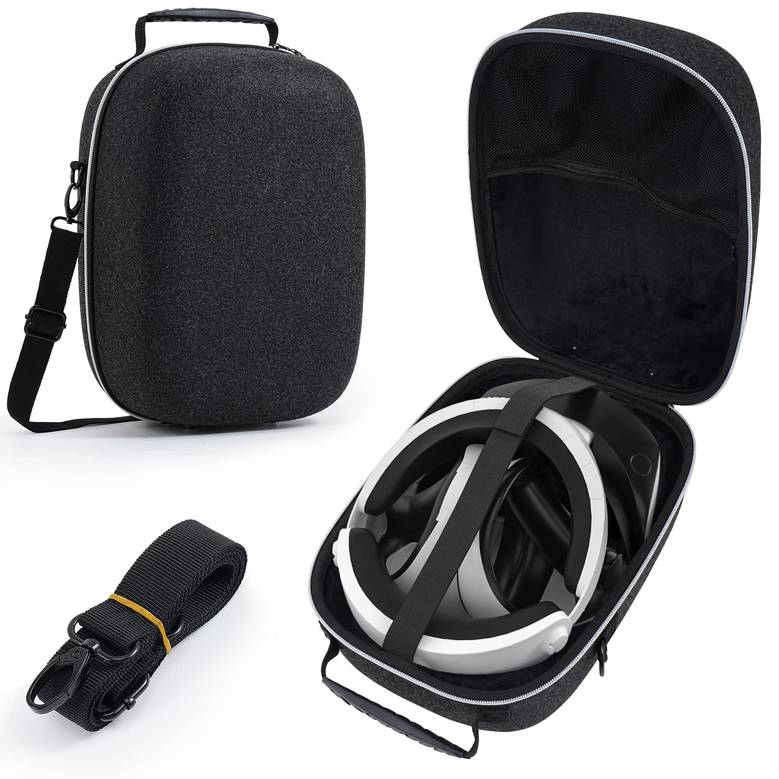 Allnice Carrying Case Compatible with Meta/Oculus Quest 3, Hard Carrying Travel Case for/Oculus Quest 3 Shockproof Waterproof EVA VR Carrying Travel Bag with Adjustable Strape Hard Storage Box (Black)