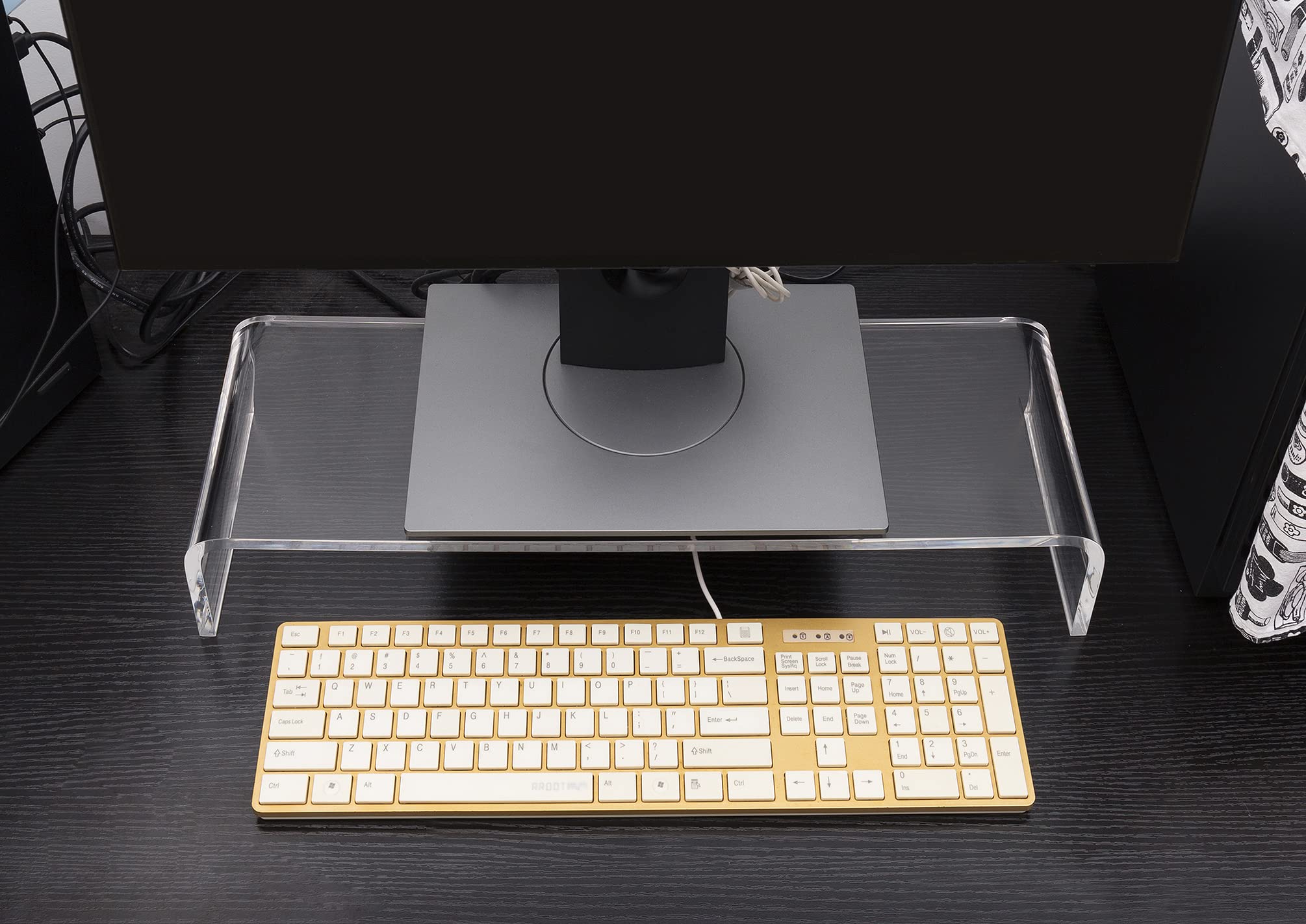 Anti-Cat Acrylic Keyboard Protector Cover,Computer Monitor Stand and Laptop Stand