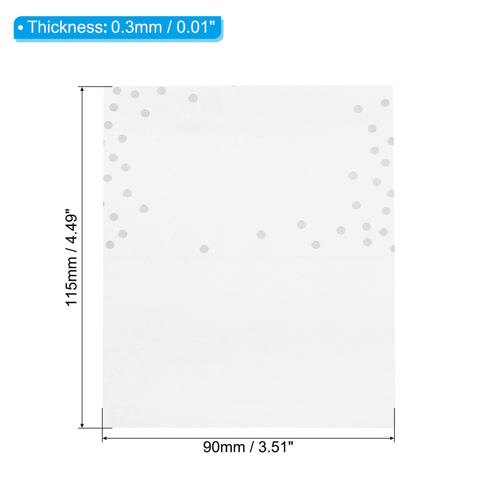 PATIKIL Tent Place Cards, 25pcs Greeting Cards 4.48 x 3.51inch Favor Decor Foldable Blank Card for Wedding Party DIY Table Name Place Cards Silver Tone Point White