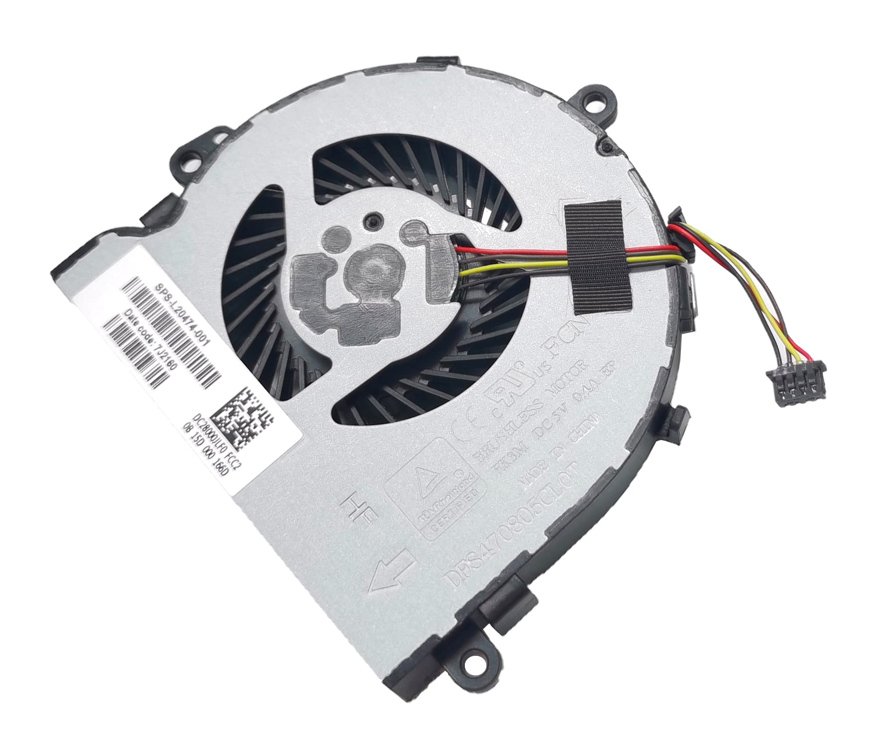 CPU Cooling Fan for HP 250 G7 255 G7 256 G7,Compaitible 813946-001 L20474-001 DC28000JLF0,