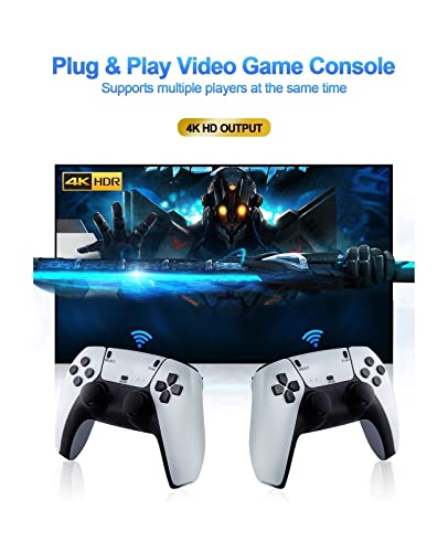 BAUBUY Gifts U9 TV Game Stick With Two 2.4G Wireless Controller 64GB 10000 PS PSP Retro Video Games Console Gaming Player GameBox Gift Games Consoles