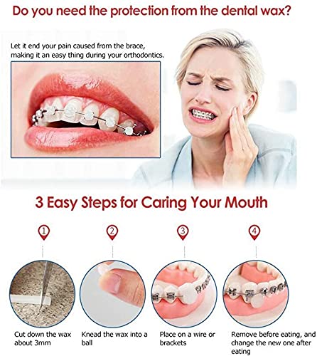 RZJZGZ Dental Oral Care Orthodontics Wax with Fruit Smell for Brace Wearers Flavored Gum Protection (3Pack)