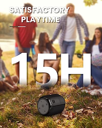 Bluetooth Speakers,Portable Wireless Speaker with 15W Stereo Sound, Active Extra Bass, IPX6 Waterproof Shower Speaker, Double Pairing, for Party, Home Theater, Game Theater