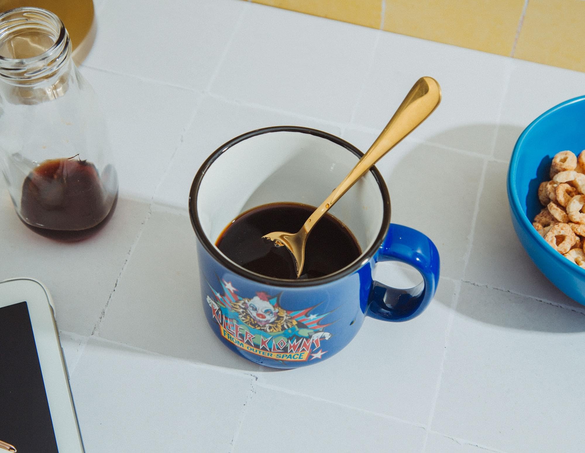 Killer Klowns From Outer Space Jojo Ceramic Camper Mug | Large Coffee Cup For Tea, Espresso, Cocoa | Holds 20 Ounces