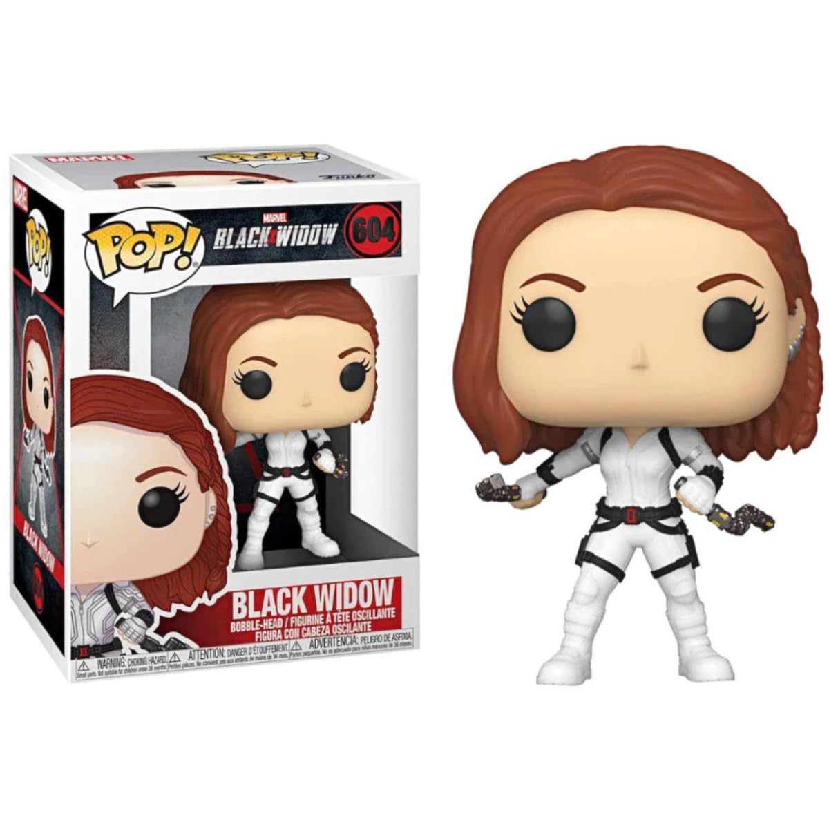 Funko Pop! Marvel: Black Widow – Black Widow in White Suit Vinyl Bobblehead
