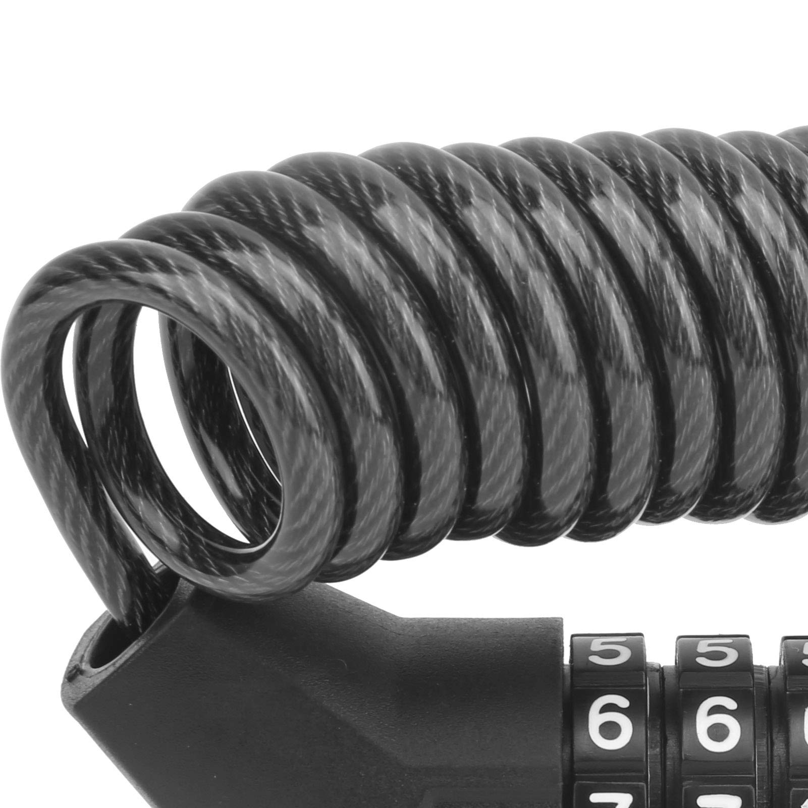 Beaswhca Zinc Alloy and Steel Wire Mini Helmet Lock Motorcycle Mountain Bike Riding Equipment Anti-Theft Code Lock