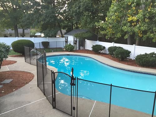 Sentry Safety Pool Fence Visiguard 5' Tall Self-Closing/Self-Latching Pool Fence Child Safety Gate Comes with Hinges, Lock & Latch in Box (Black, 5ft)