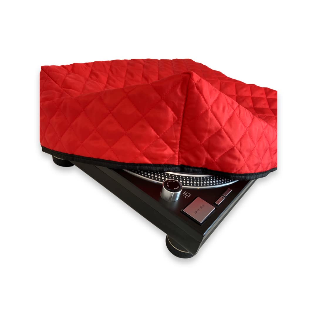 Beat Breakerz - Double Quilted Turntable Dust Cover Red, Fits Technics SL1200/SL1210 Pioneer PLX 1000 & More!