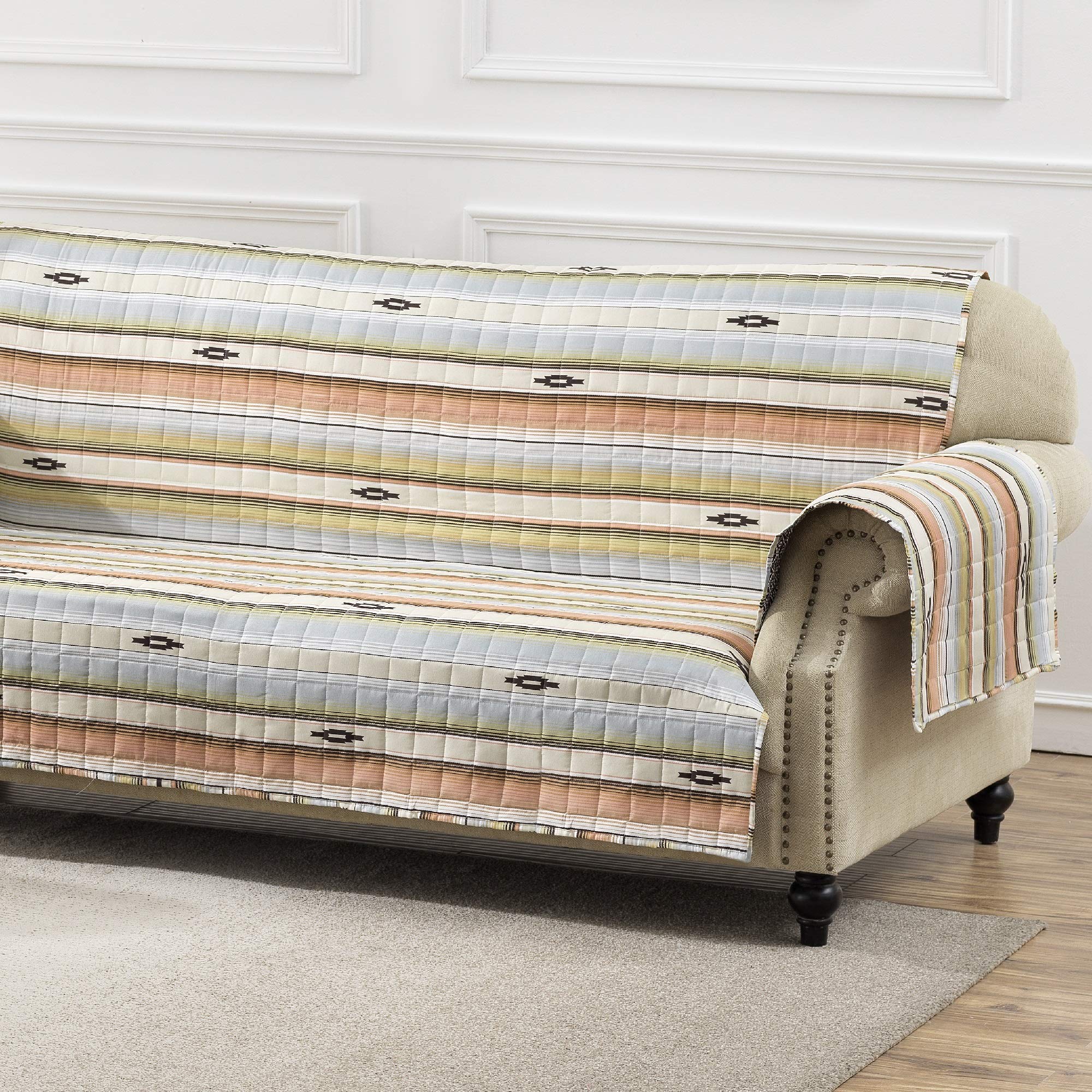 Barefoot Bungalow Painted Desert Slipcover, Sofa, Rose