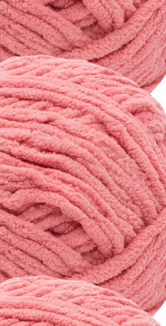 Bernat Baby Blanket Yarn - Big Ball (10.5 oz) - 2 Pack with Pattern Cards in Color (Orange Flamingo)