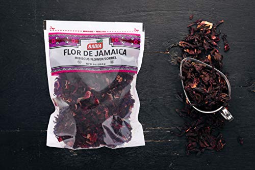 Badia Flor De Jamaica Hibiscus Flower Bundle (2 Pack) - Enjoy a Soothing, Flavorful Tea with these Hibiscus Flowers - Comes with a Premium Penguin Tea Card