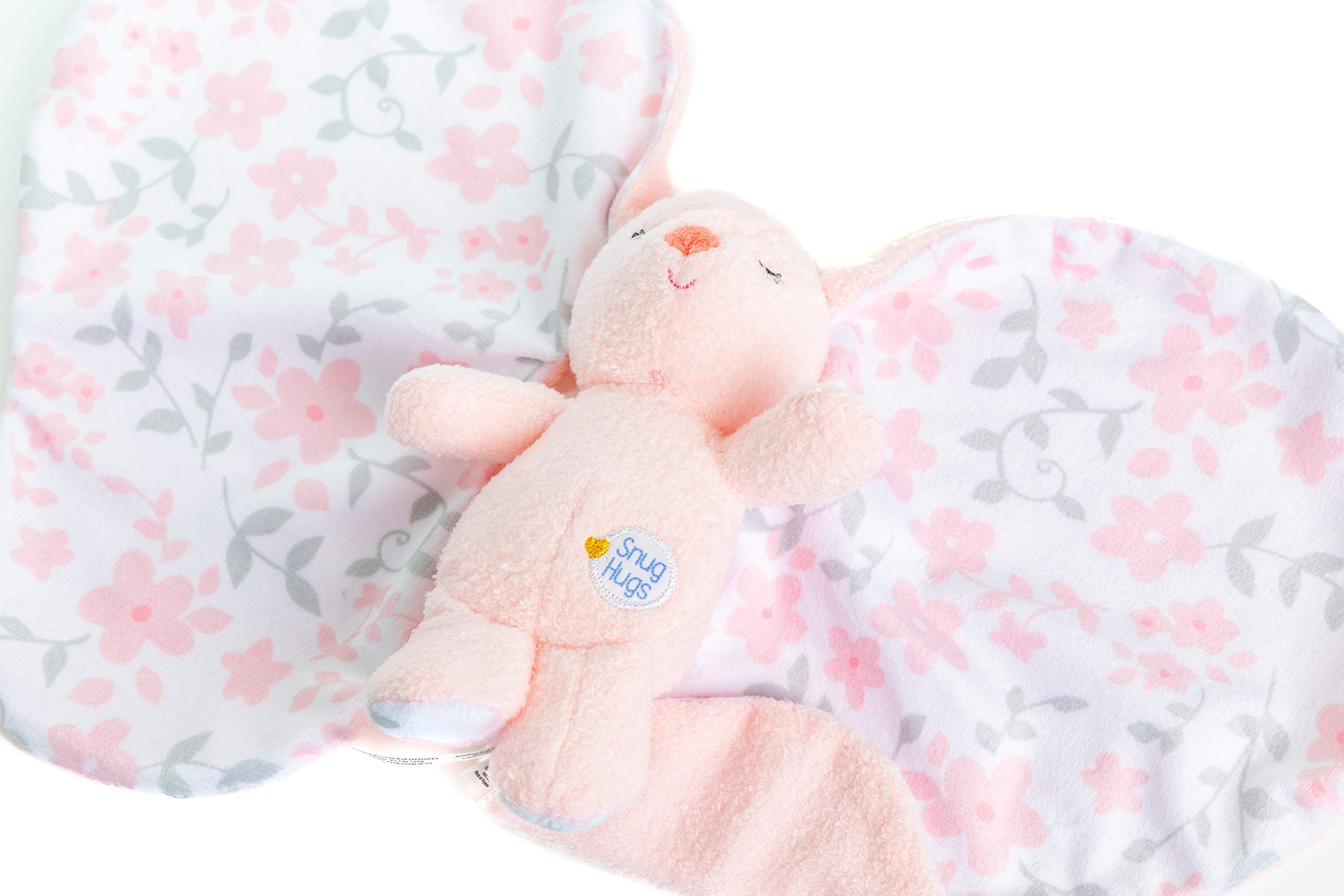 KIDS PREFERRED Snug Hugs Bunny Blanky, Stuffed Animal Lovey Blanket 6 inches