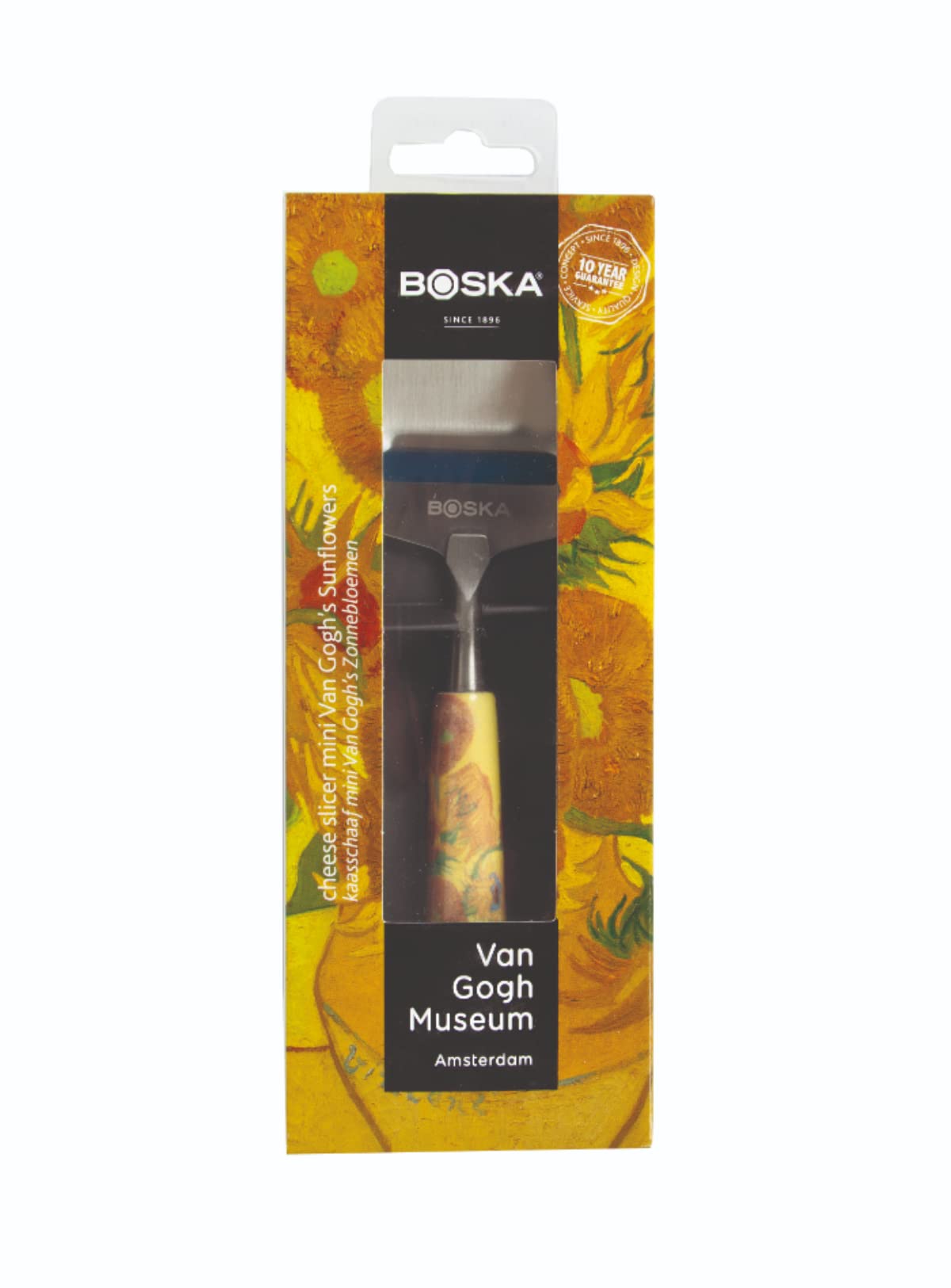BOSKA (Bosca) cheese knife yellow 22x7.5x1.5cm Van Gogh "Sunflower" cheese slicer 854023