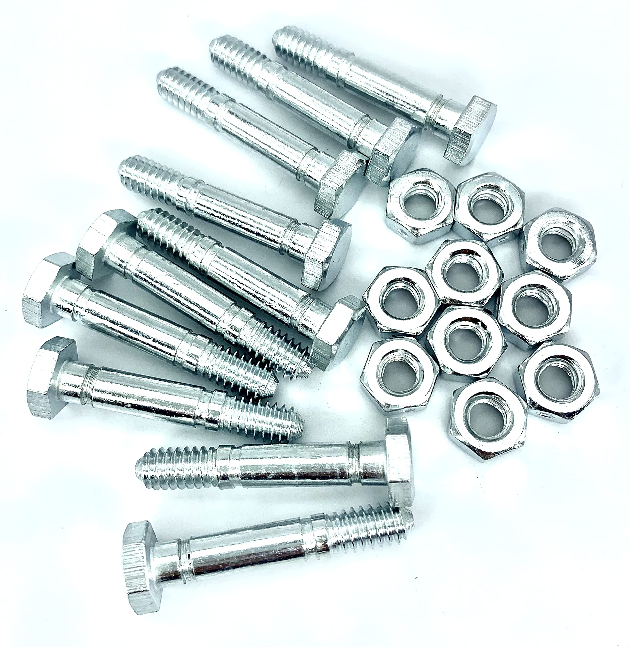 Bamkyait Replaces Shear Pins and Nuts for Ariens 532005 53200500 510016 51001600 Snow throwers(10 Pack)