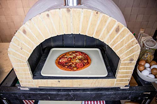 Boska Pizza Stone Plate Deluxe - Best for Oven, BBQ, and Grill - Natural Non-Toxic and Non-Stick Surface - Thermal Shock Resistant Cooking Stone - Heavy Duty Ceramic Cookware