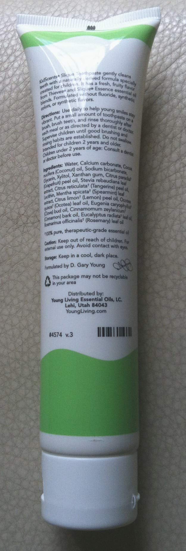 KidScents Toothpaste by Young Living | 4 oz | Gentle, Fluoride-Free Formula with Coconut Oil and Essential Oils | Fights Plaque, Cleans Teeth, and Promotes Healthy Gums | Safe for Kids 2+