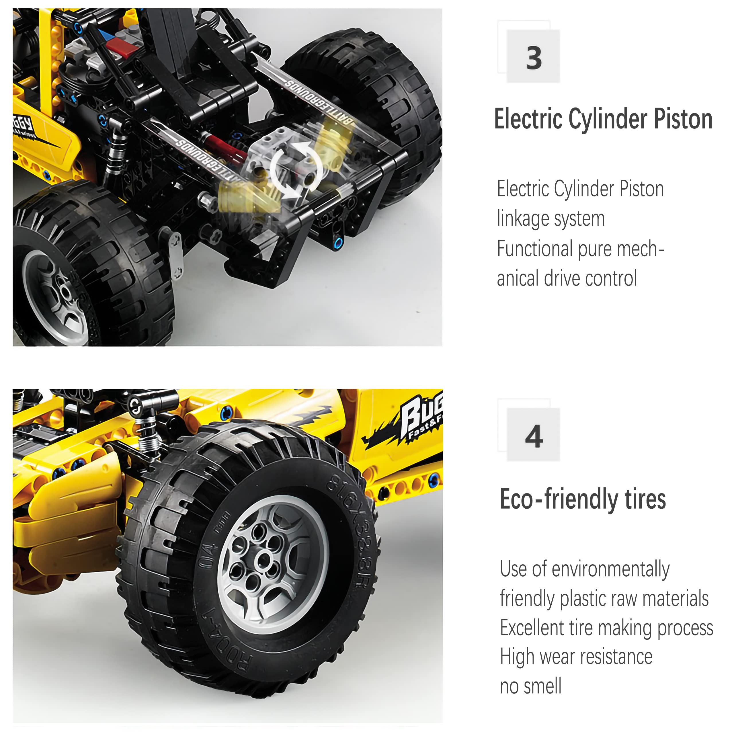 STEM Building Toys Remote Control Car Boys Girls Birthday Xmas Gifts Aged 6 7 8 9 10+Early Science Engineering Learning Technic Sets Buggy 522 pcs
