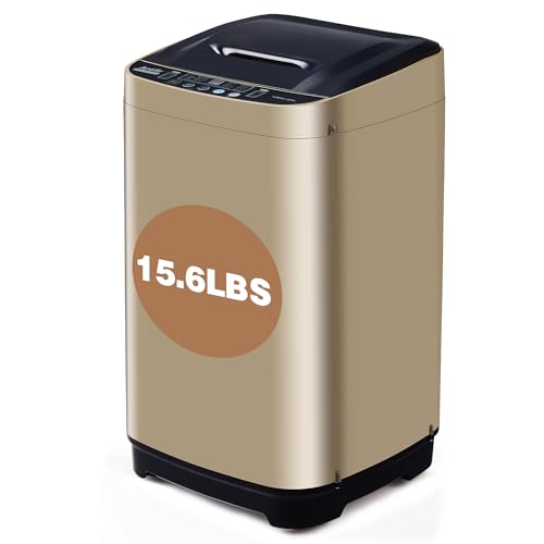 Portable Washing Machine,15.6 LBS Full-Automatic Washer and Dryer Combo,Compact Laundry Washing Machine with Drain Pump,10 Wash Program & 8 Water Level,Low Noise for Apartment Dorm RV Household