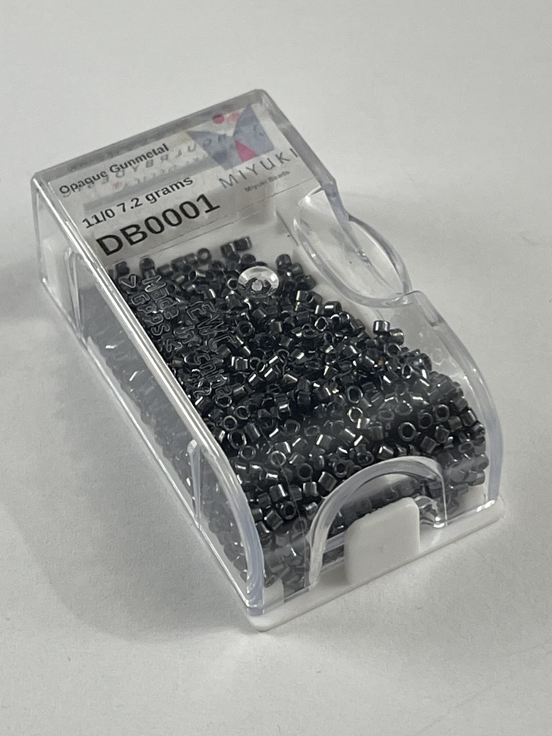 Miyuki Delica 11/0 Cylinder Seed Beads - Gunmetal - DB0001 5 Grams