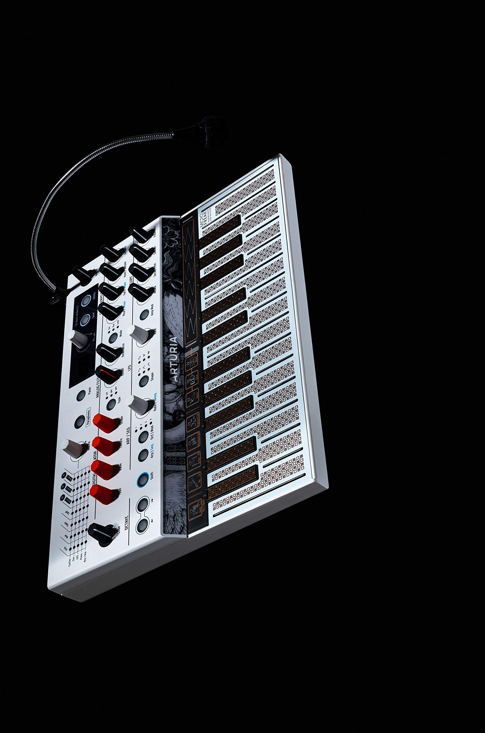 Arturia MicroFreak Vocoder Edition Hybrid Synthesizer 25-Key Paraphonic Hybrid Hardware Synth and Vocoder with Poly-aftertouch Flat Keyboard and Gravity Phone Holder and Pro Headphone Bundle