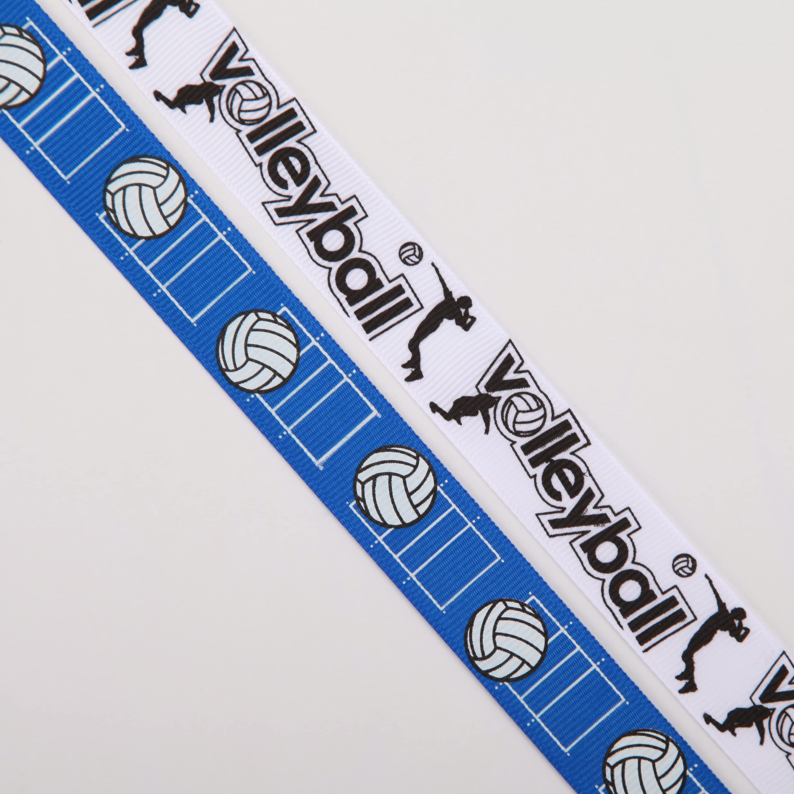 Meseey 2 Rolls 20 Yards Sport Ball Ribbon3/4Inch Fabric Ribbons for Wreath Gift Wrapping Sport Team Party Decor (Volleyball)