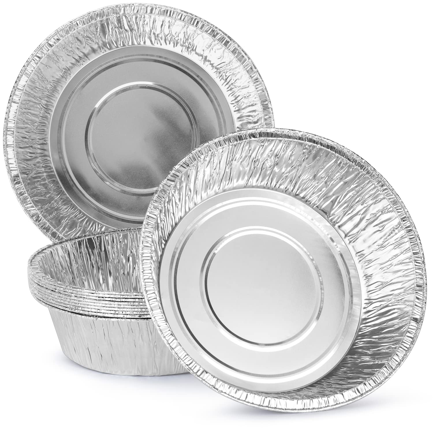 DCS Deals Extra Deep Round Foil Pans ā Disposable Aluminum Foil Camping Dutch Oven Liner Pans ā These Versatile Deep Dish Trays Are Great for Baking, Cooking Size 9" (12 Pack)