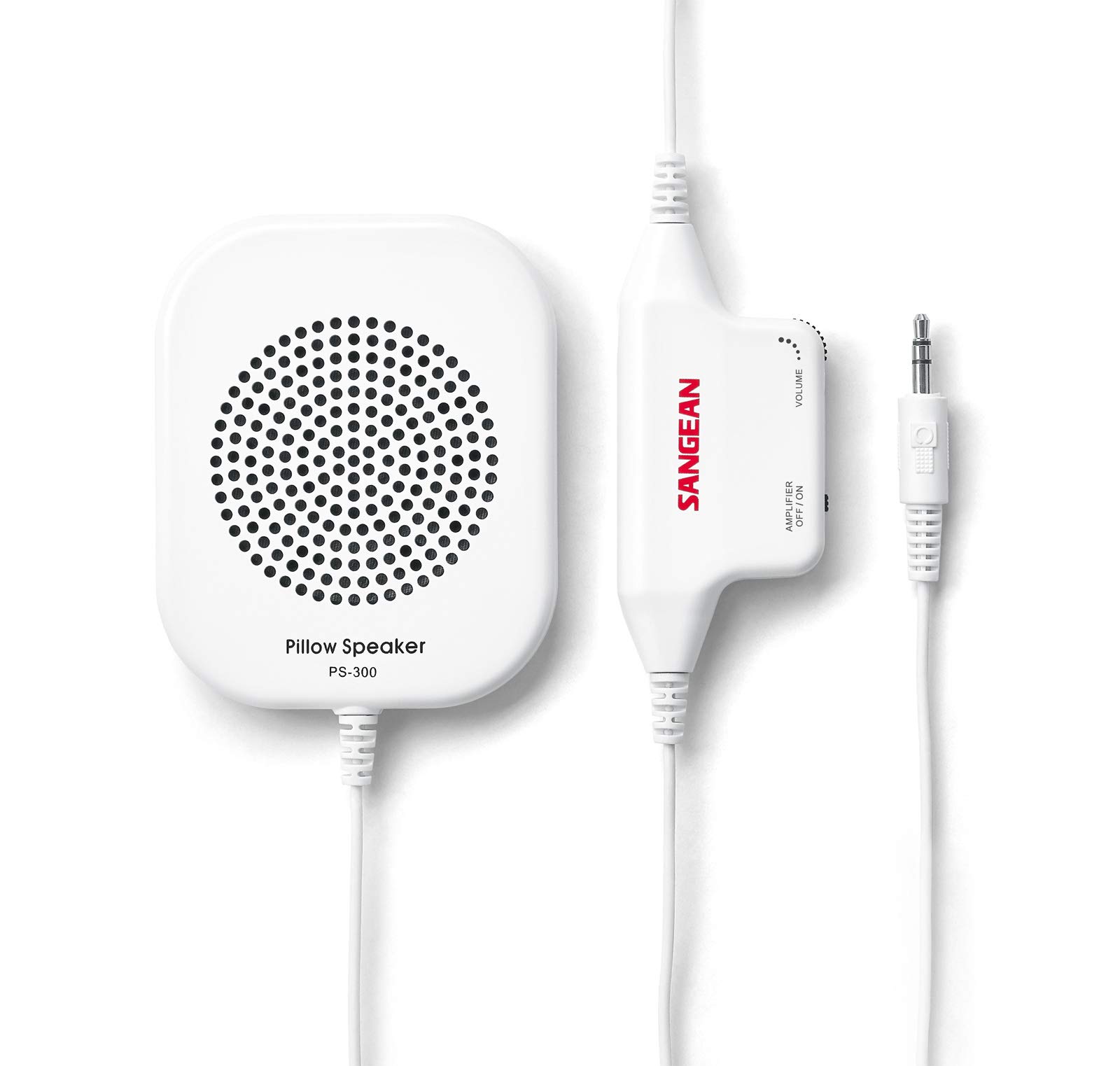 Sangean PS-300 Pillow Speaker with in-line Volume Control and Amplifier (White)