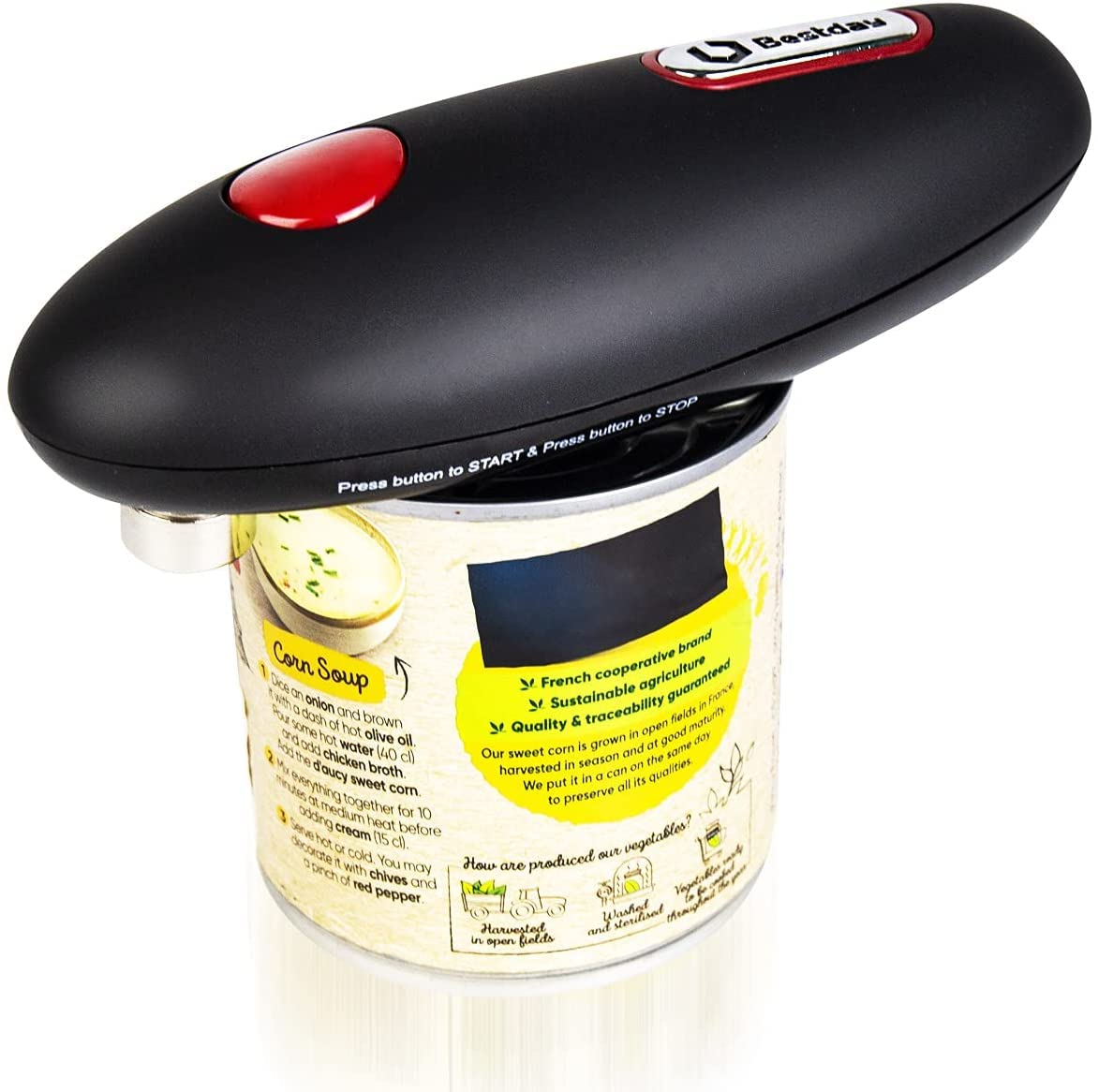 Belypoke Electric Can Opener, Automatic Can Opener Use Safe to Use & No Sharp Edge, Best Kitchen Gift for Senior and Arthritis Easy To Clean