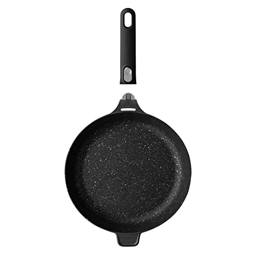 Berghoff GEM Non-Stick Cast Aluminum Frying Pan 11" 2.5 qt. Stay-Cool Detachable Handle Ferno-Green PFOA-Free Induction Cooktop Fast Heating Oven Safe
