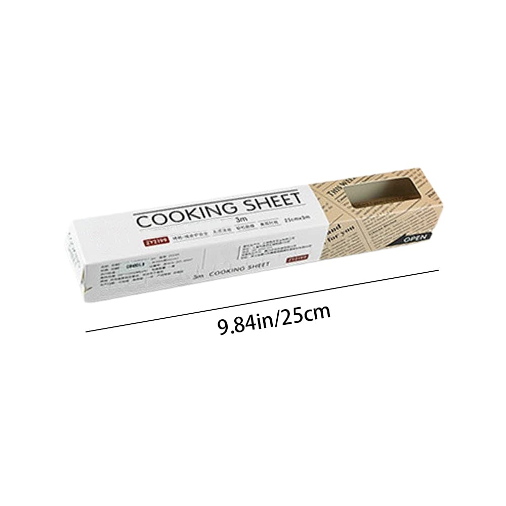 Baking Parchment Paper Roll Non Stick Baking Paper Newspaper Printing Design Food Wrapping Paper for Baking Cookies Bread Pizza Meat and Vegetables