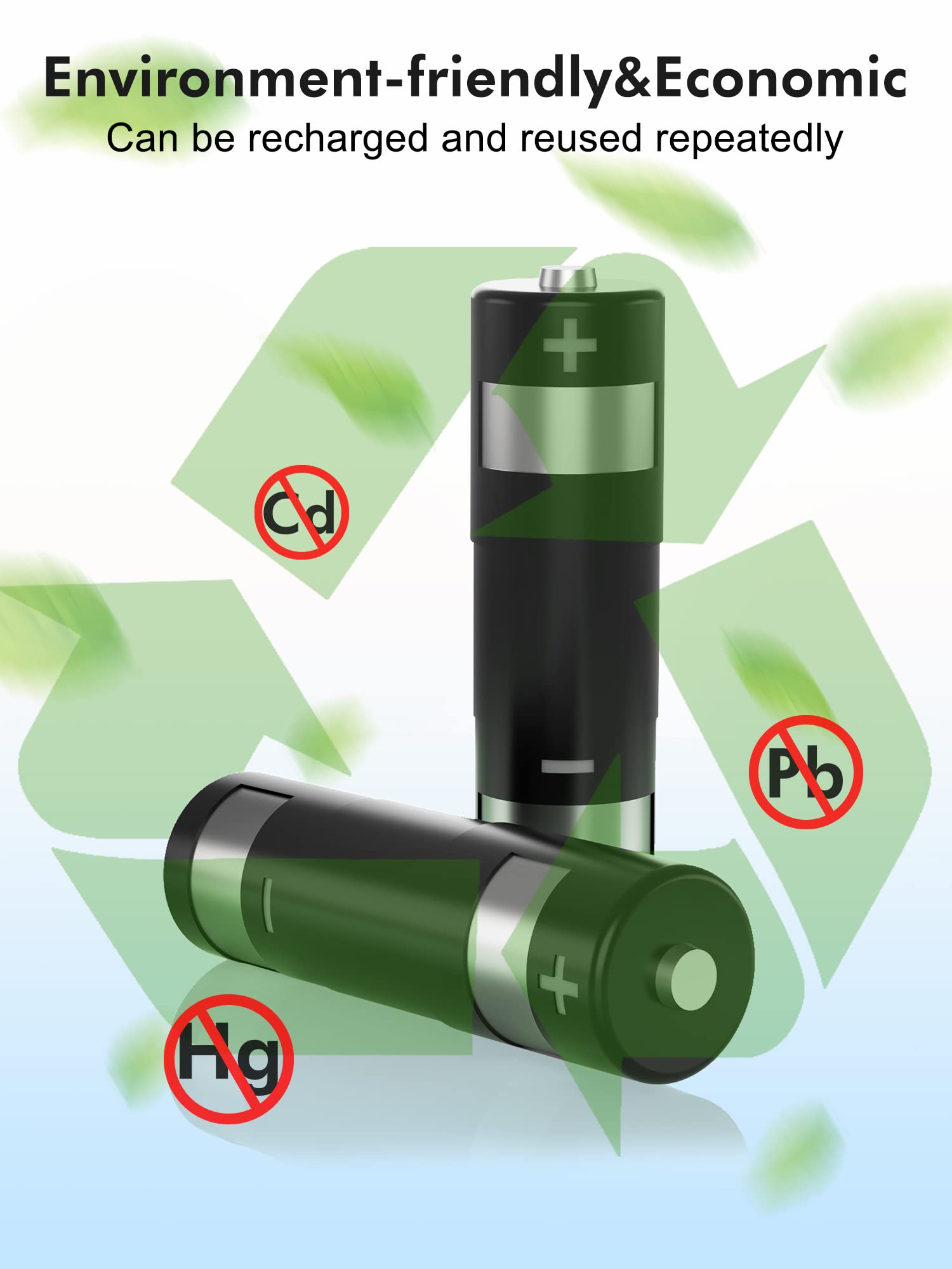 AMVR Replacement Rechargeable AA Batteries 1850mAh for Upgraded Charging Dock for Meta/Oculus Quest 2/3 (2 Pack)